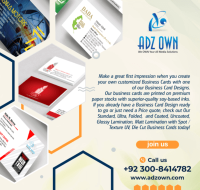 Best Business Cards Printing | Visiting Cards In Lahore